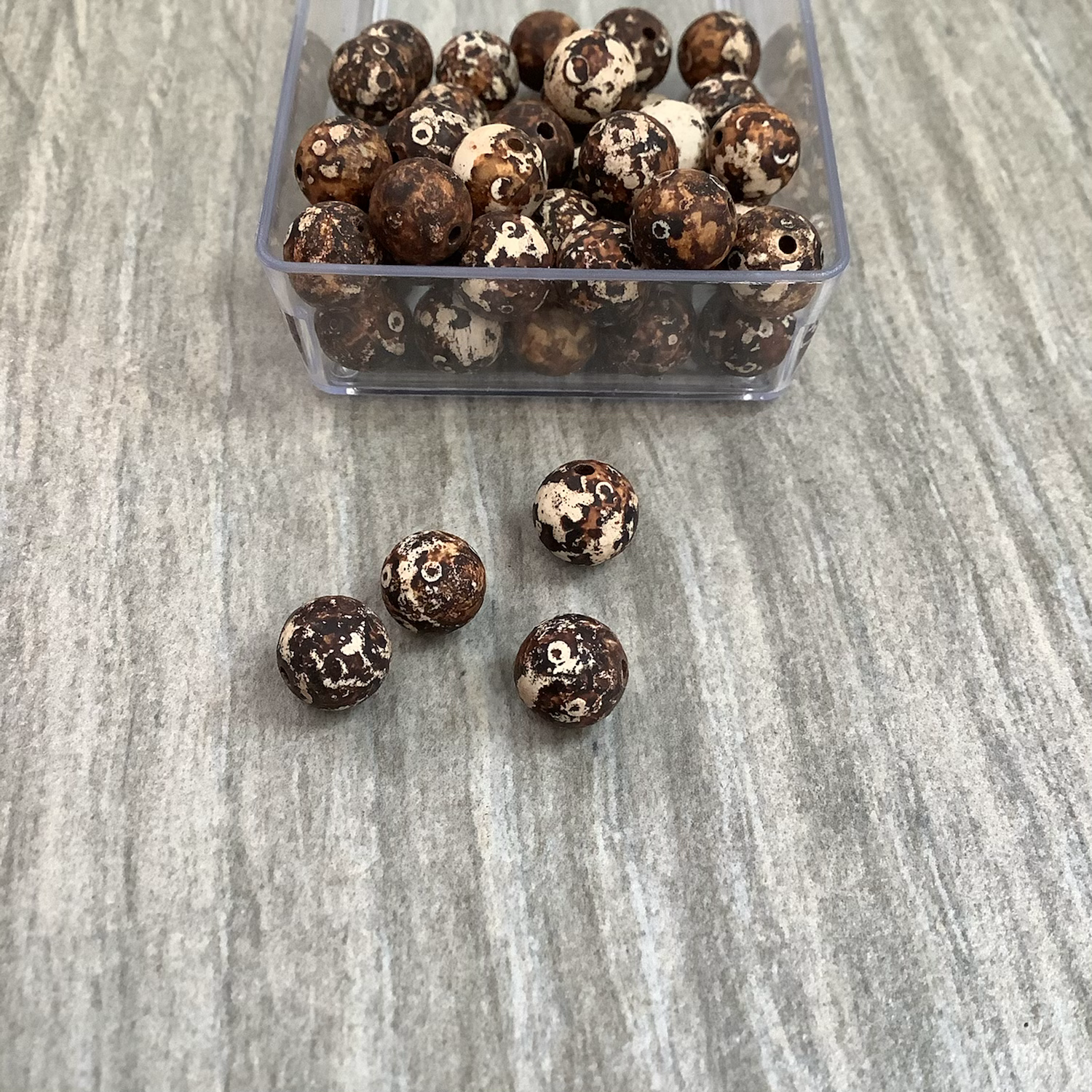 4.5mm Tibetan Round Agate Qty1- 22791 – Sun Beads Caguas