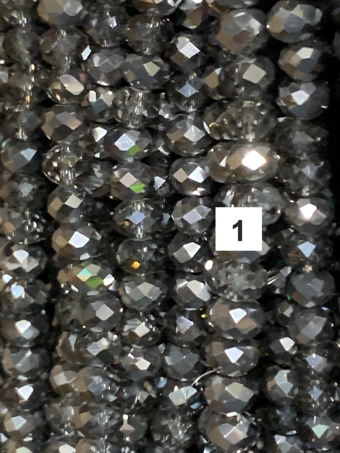 6x4 metallic silver/ gold Faceted Crystals / Cristales Metalicos – Sun ...